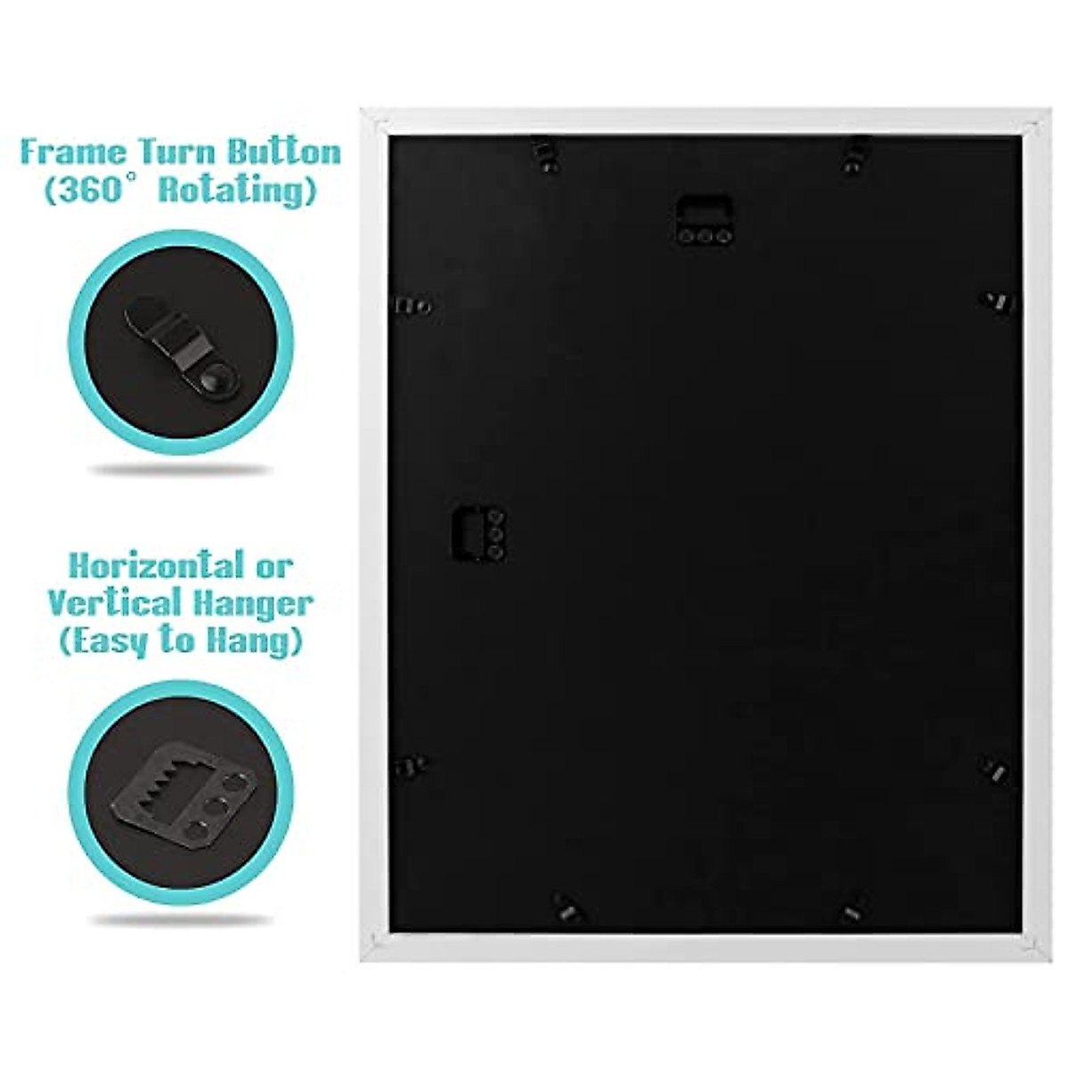 Frametory, Set of 12, 11x14 White Picture Frame - Made to Display Pictures 8x10 with Mat or 11x14 Without Mat - Wide Molding - Pre-Installed Wall Mounting Hardware