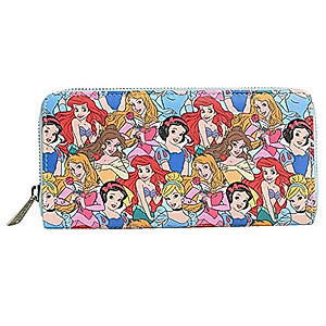 Loungefly Disney Princess and Villains Wallet Zip Around Clutch Faux Leather