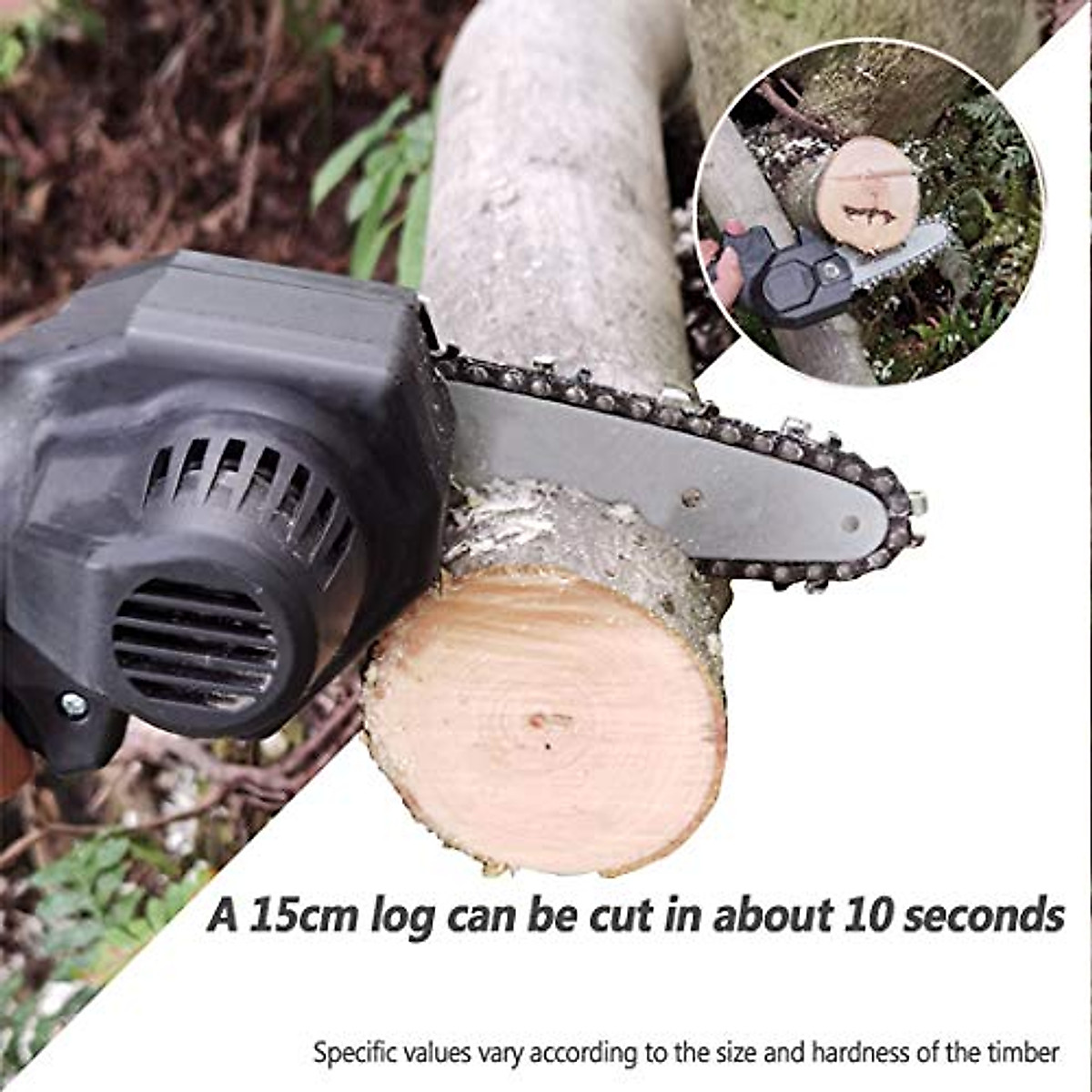 Cordless Chainsaws, Portable 24V Chainsaws, 4 inch Handheld Chainsaws, Mini Chainsaws, electric garden shears, Rechargeable, for Tree Trimming, Wood Cutting tool