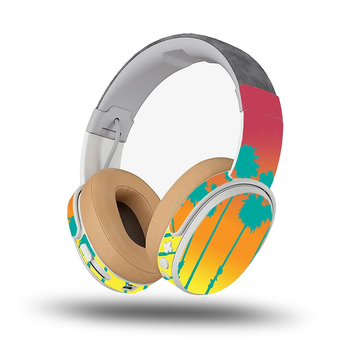 MightySkins Skin Compatible with Skullcandy Crusher Wireless - Sherbet Palms | Protective, Durable, and Unique Vinyl Decal wrap Cover | Easy to Apply, Remove, and Change Styles | Made in The USA