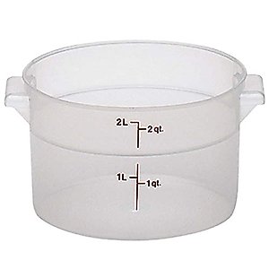 Cambro (RFS2PP190) 2 Qt. Round Polypropylene Food Storage Container - Camwear