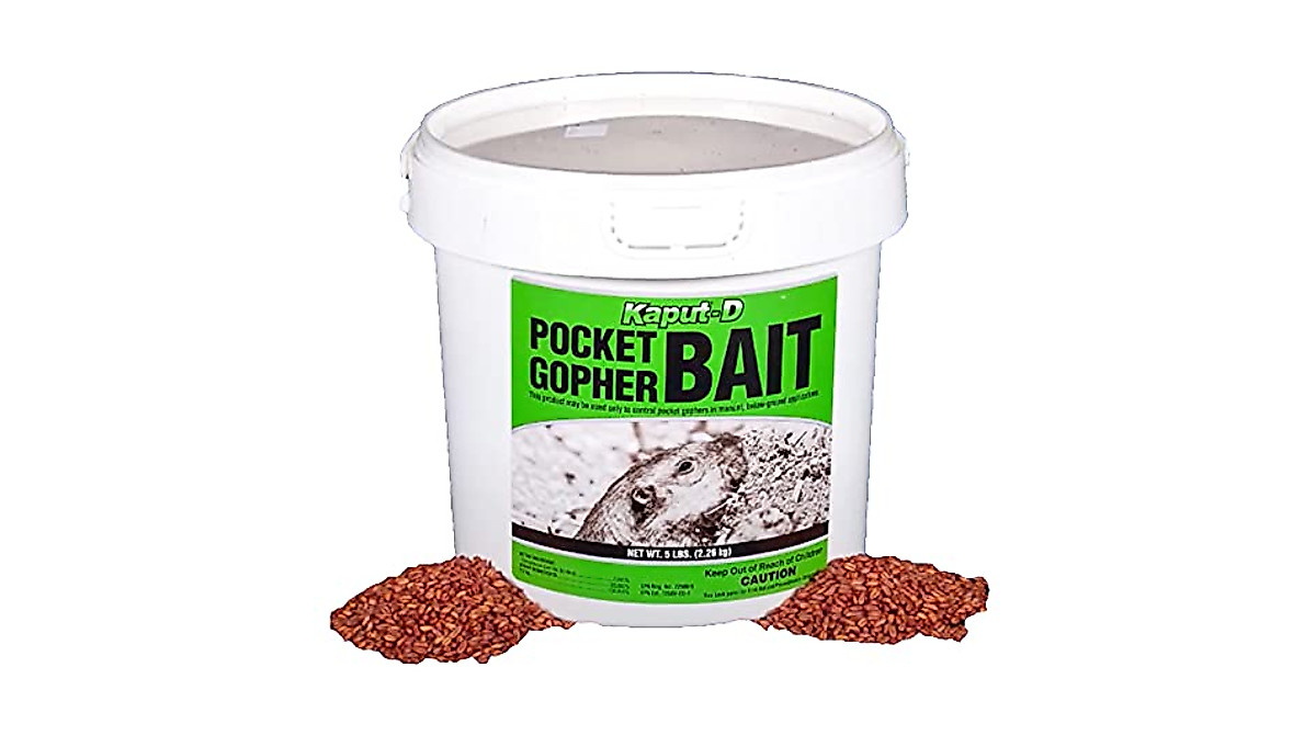 Effective KAPUT-D Pocket Gopher Bait - 5 lb Bucket