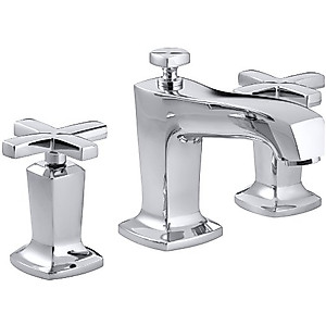 KOHLER 16232-3-CP Margaux 1.2 gpm Bathroom Sink Faucet with Cross Handles, Widespread, Polished Chrome