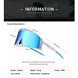 OMEKOL Sports Baseball Sunglasses Men Women Running Cycling Glasses Mountain Bike Goggles MTB Riding Bicycle Eyewear Outdoor(F10)