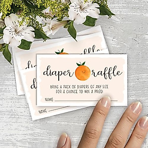 50 Little Cutie Diaper Raffle Tickets for Baby Shower - Invitation Inserts - Gender Neutral