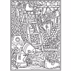 Creative Haven Country Gardens Coloring Book (Adult Coloring Books: In The Country)