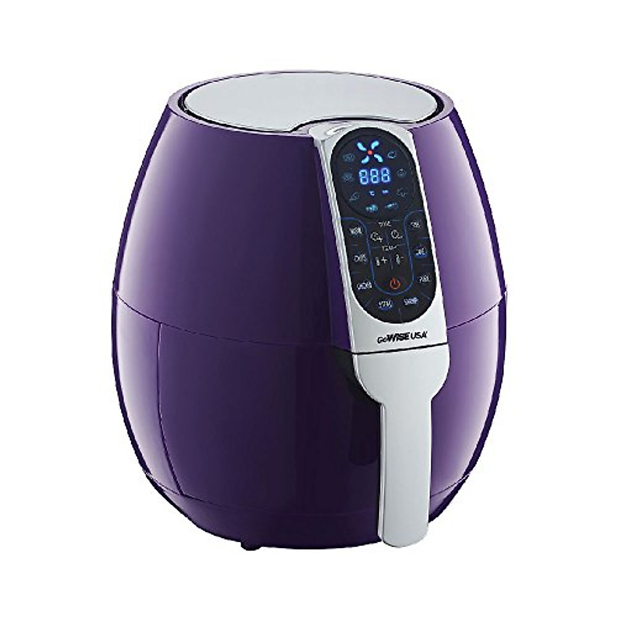 GoWISE USA GW22651 3.7-Quarts Programmable Air Fryer with 8 Cook Presets (Plum), Qt