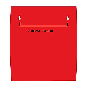 NACH Mailboxes for Outside Wall Mount, 12 x 11.2 x 4.5 inch, Red Wall Mounted Mailbox, Waterproof Mailbox with Outdoor Newspaper Holder - The French Euro Mailbox