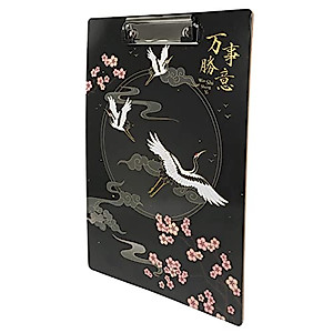 Tofficu 3pcs Acrylic Sheet Nurses Clipboards Paper Clip Holder Hardboard Clipboard Exam Paper Clips A4 File Folder Lightweight Clipboard Black Plate Clamp Multifunction Office Clipboard