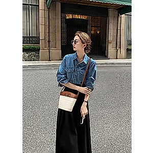 Gladdon Straw Purses for Women Mini Straw Summer Beach Shoulder Bags for Women Crossbody Wicker Woven Purse Small Clutch Rattan Bag