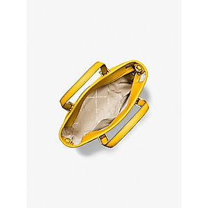 Michael Kors Jet Set Travel Leather XS Carryall Zip Convertible Tote Satchel Bag (Jasmine Yellow)