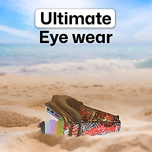 Jettribe Water Sport Helmet Goggles - Deep Set With Narrow Floating Frame - Ultimate Eyewear for Kite Boarding, Surfing, Kayaking, & PWC Racing Adventures - Including Revo Lens & Case - Matte Black