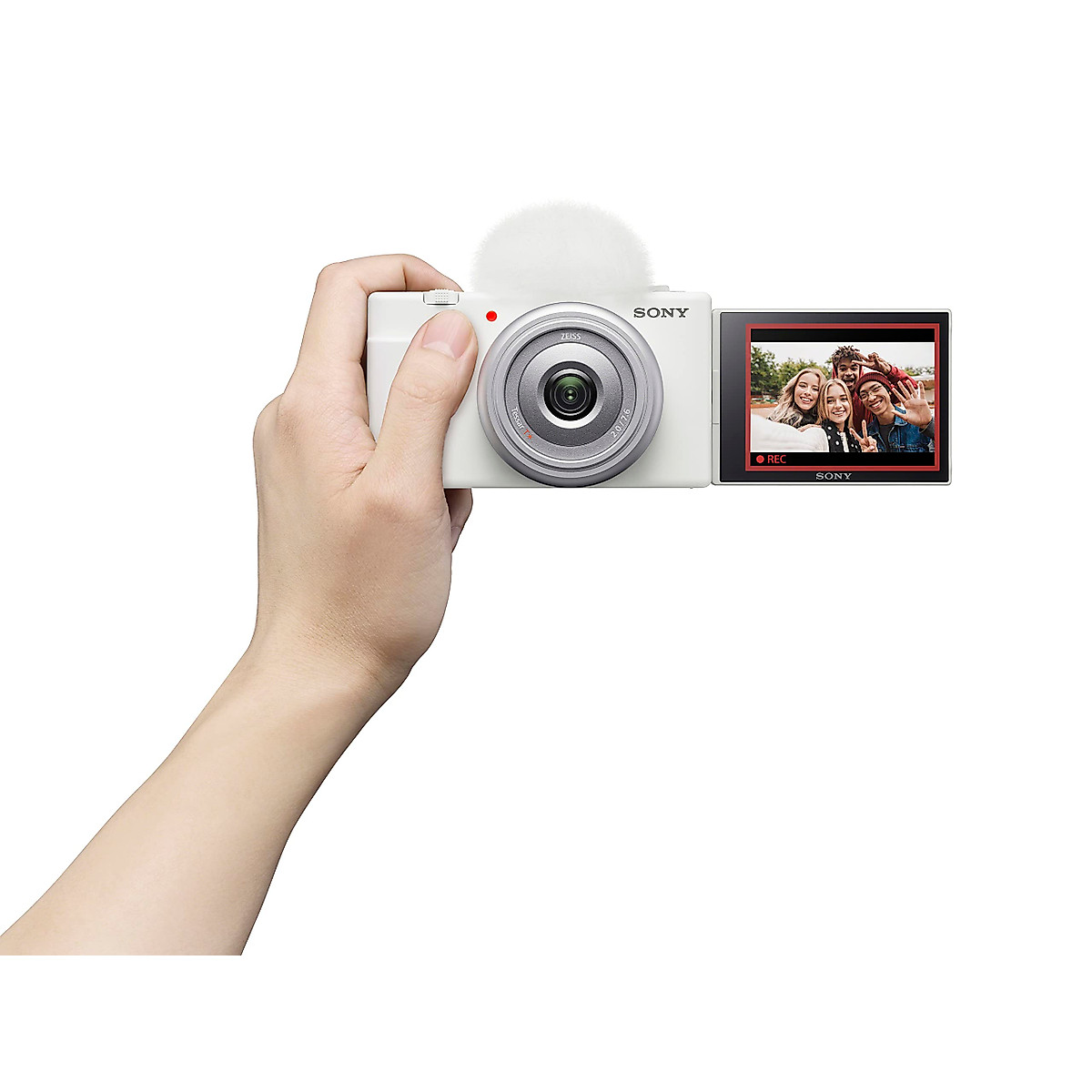 Sony ZV-1F Vlog Camera for Content Creators and Vloggers (White) (Renewed)