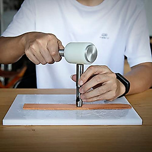 WUTA 5Pcs Hollow Punch Leather Hole Punch Cutter 6mm-15mm Round Punch Tool Set, Leather Craft Working Kit for Leather, Watch Band, Fabric, Plastics, Gasket Belt (6+8+10+12mm+15mm)