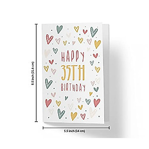 35th Birthday Card for Him Her - 35th Anniversary Card for Dad Mom - 35 Years Old Birthday Card for Brother Sister Friend - Happy 35th Birthday Card for Men Women | Karto – Heart Doodles
