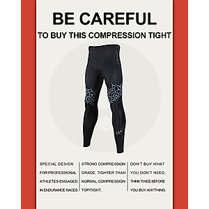 SUMARPO Compression Pants Men, Strong Power Recovery Compression Tights, Quick Dry Endurance Athletic Leggings for Knee Support, Running Marathon Triathlon