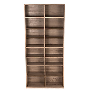 Atlantic Henley 464 Media Storage Cabinet – Protects & Organizes Prized Music, Movie, Video Games Toys & Dolls, Trading Cards, or Sports Memorabilia Collections, PN 38436252 in Weathered Oak