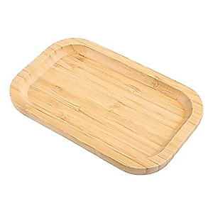 GEEKLLS Breakfast Tray Wooden Tray Solid Wood Rectangular Breakfast Plate Sushi Snack Bread Dessert Barbecue Cake Easy to Carry Multifunctional