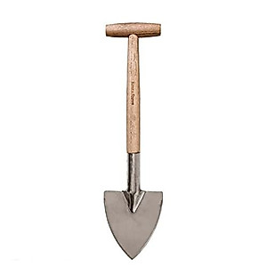 Kent & Stowe Stainless Steel Perennial Spade, Pointed Head Garden Spade for Easy Slicing Through Roots, All Year Round Garden Tools Made from Stainless Steel and Ash Wood