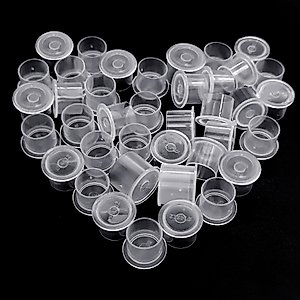 Tattoo Ink Cups 300PCS 14mm Medium Disposable Tattoo Pigment Caps with Base Plastic for Tattooing Tattoo MachineTattoo Supplies Tattoo Needles Tattoo Kits