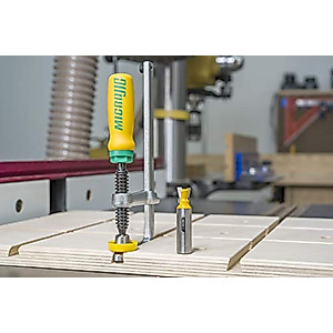 MICROJIG Matchfit MB-050-0514 Dovetail Router Bit for Dovetail Clamps, 14", Dovetail Profile,, Yellow