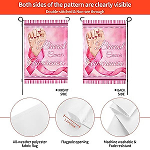 Pink Breast Cancer Garden Flag Hope Hope Faith Love Yard Flags 12 X 18inch Ribbon Flag Double Sides