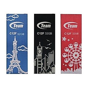Team 32GB C12F Bookmark USB2.0 Flash Drive (Big Ben) Black