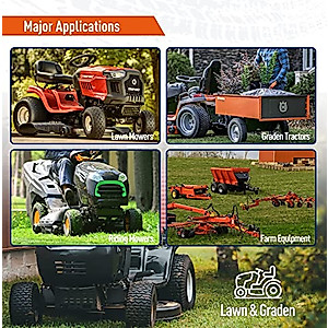 HALBERD 2PCS 16x6.50-8 Lawn & Garden Mower Tires Turf Friendly, 16x6.5-8 Great Traction for Garden Tractors, Walk-behind Mowers, Turf Maintenance Vehicles, Golf Carts, Snowblowers, Utility Vehicles