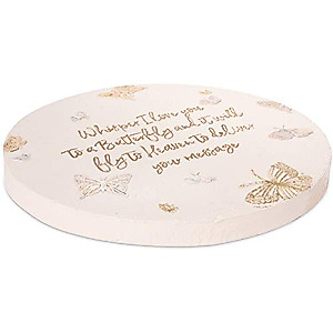 Pavilion Gift Company 22215 Whisper I Love You to A Butterfly and It Will Fly to Heaven to Deliver Your Message-10 Inch Weather Proof Ston 10" Garden Stone, 10 inch Round, Beige