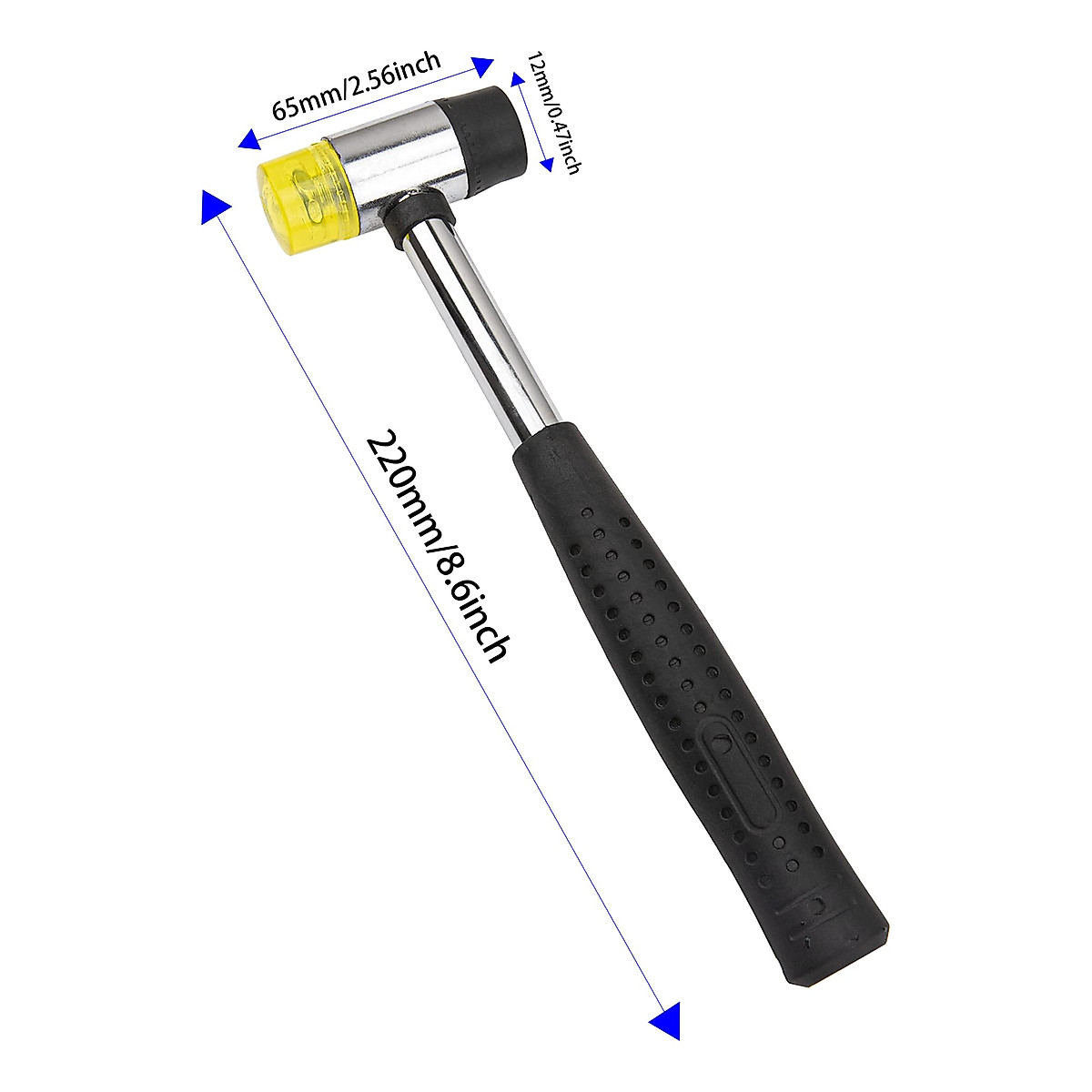 6Pcs Yootones Guitar Tool Kit Include Guitar Fret Crowning File, Double Headed Guitar Bass Fret Wire Rubber Hammer, Steel Fret Rocker, 2 Fingerboard Guards Protectors & Grinding Compatible with Guitar