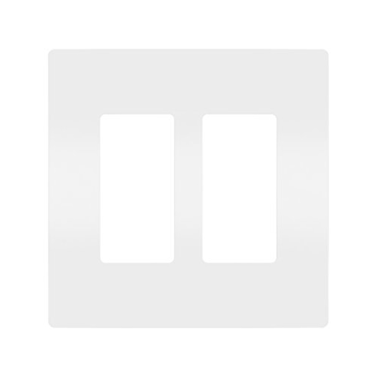 Legrand Radiant 2-Gang Screwless Wall Plate for Decorator Outlets, White Finish