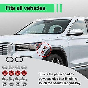Quick Release Fastener Kit, Bumper Trunk Quick Release Front Rear Bumper Fastener Kit for Front Rear Bumper Trunk Fender Hatch Lids, Universal Car Bumper (Red)