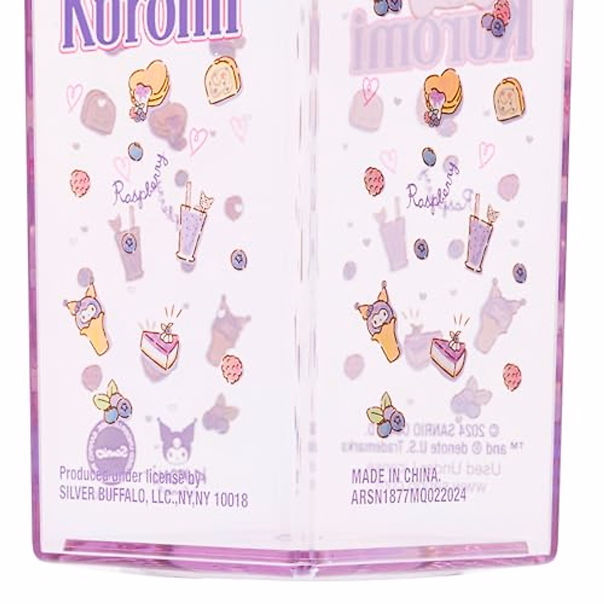 Silver Buffalo Sanrio Hello Kitty and Friends Plastic Milk Carton Bottle Featuring Kuromi, 16.2 Ounces