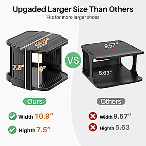 Kitstorack Small Shoe Rack, 8 Tiers Stackable Shoe Rack for Closet DIY Free Standing Shoe Organizer Vertical Shoe Rack for Small Spaces and Narrow Spaces, Plastic