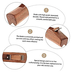 DOITOOL 3pcs Mini Mahogany Angle Planer Hand Tools Mini Portable Shaver Japanese Tools Woodworking Japanese Block Plane Thickness Planers Woodworking Block Hand Plane Planer Router Plane