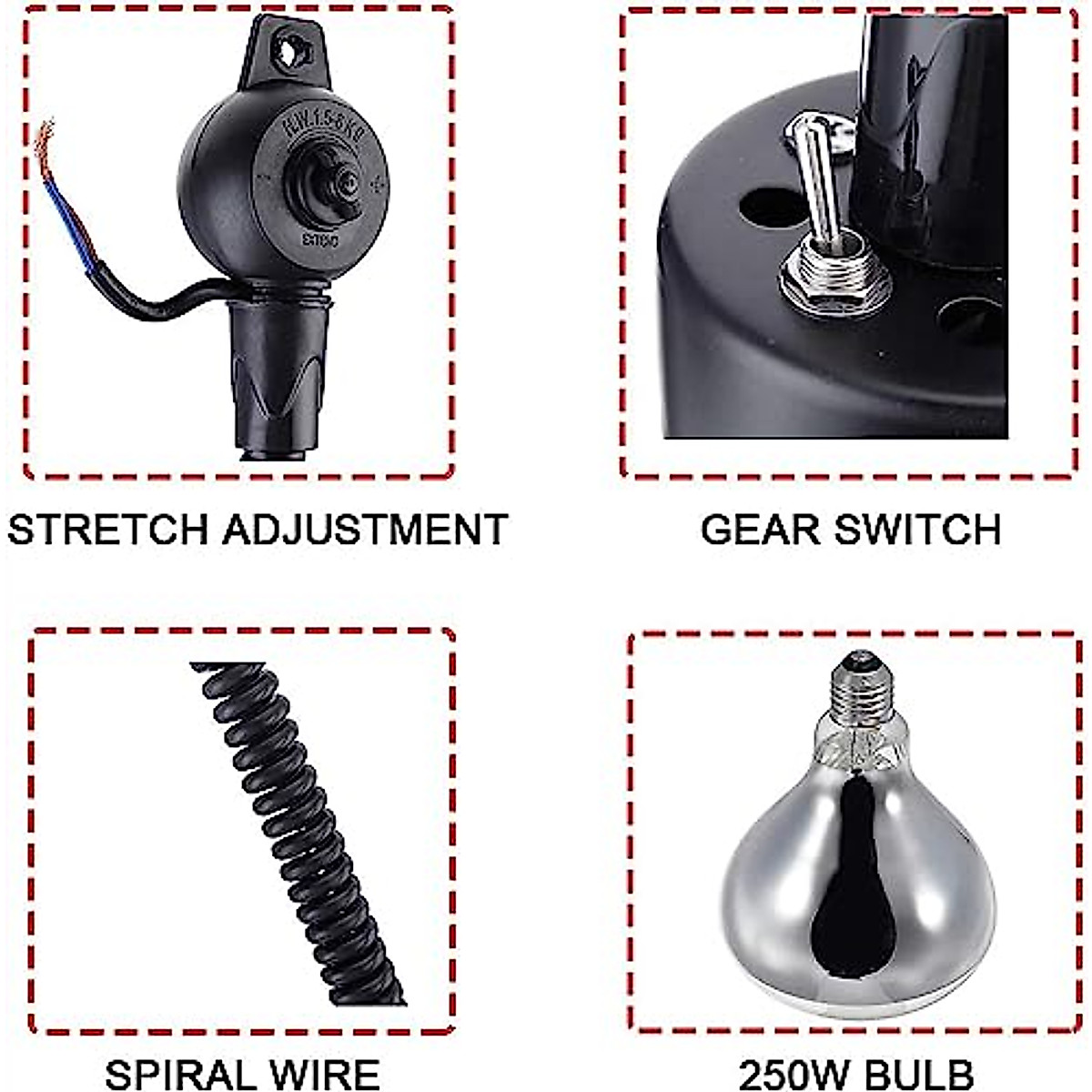 LINKANRUO Commercial Food Heat Lamp Warmer, Food Warmer Lamp Telescopic, Food Heat Lamp Hanging Food Warmer Lamp Buffet Food Heat Preservation Chandelier Restaurant Equipment Lamps(Gold)