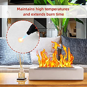 Tabletop Fire Pit Ceramic Wool Wick for ROZATO, KORNIFUL, Danya B, Flammtal, KIZZBY, ROUNDFIRE, to Extend Burning Time, Table Top Firepit Sponge Cotton Core for Bioethanol Rubbing Alcohol Fireplaces