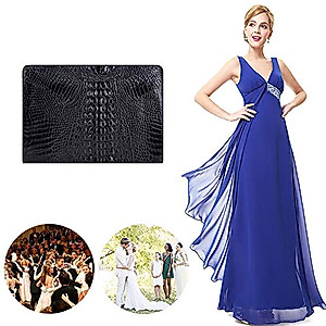 ZLM BAG US Oversized Crocodile Pattern Leather Handbag Purse for Women Envelope Evening Bag Clutch Wallet Purse