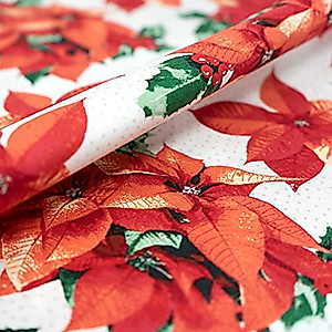 SINGER® Fabrics - 100% Cotton, Christmas Collection, Poinsettia, Cut by The Yard