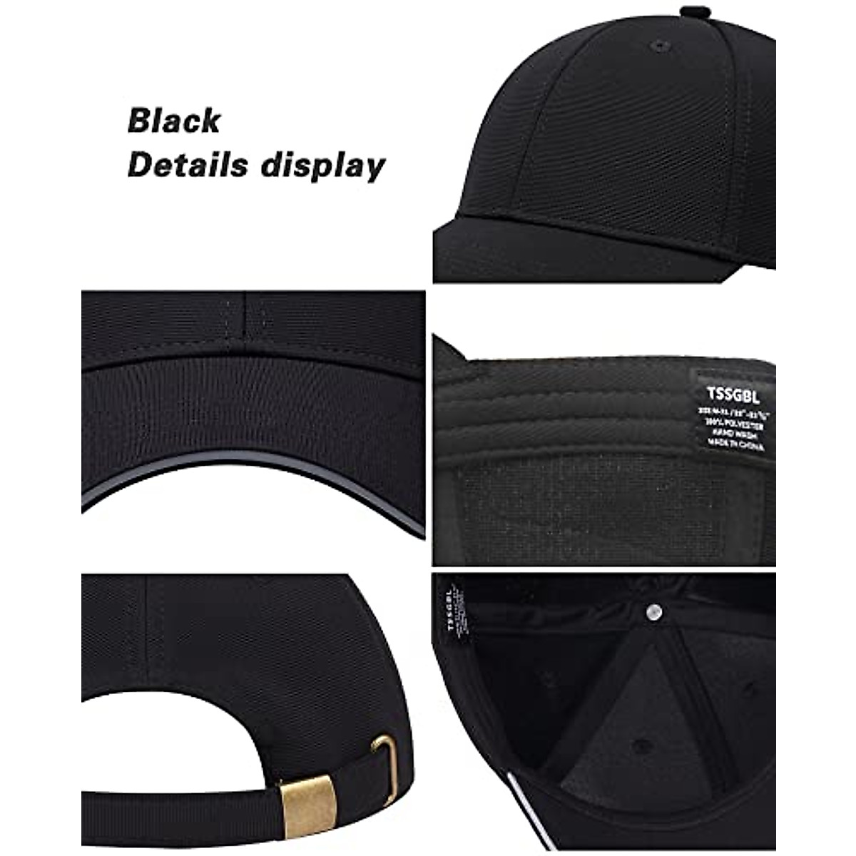 2 Pack Vintage Baseball Cap 2 Black Hats