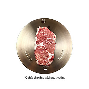 Heat Diffuser Plate for Gas Electronic Stove, Softifund Cooking Induction Adapter Simmer Plate with Remove Handle for Milk Coffee Cookware 9.45inch, Defrosting Tray for Frozen Meat