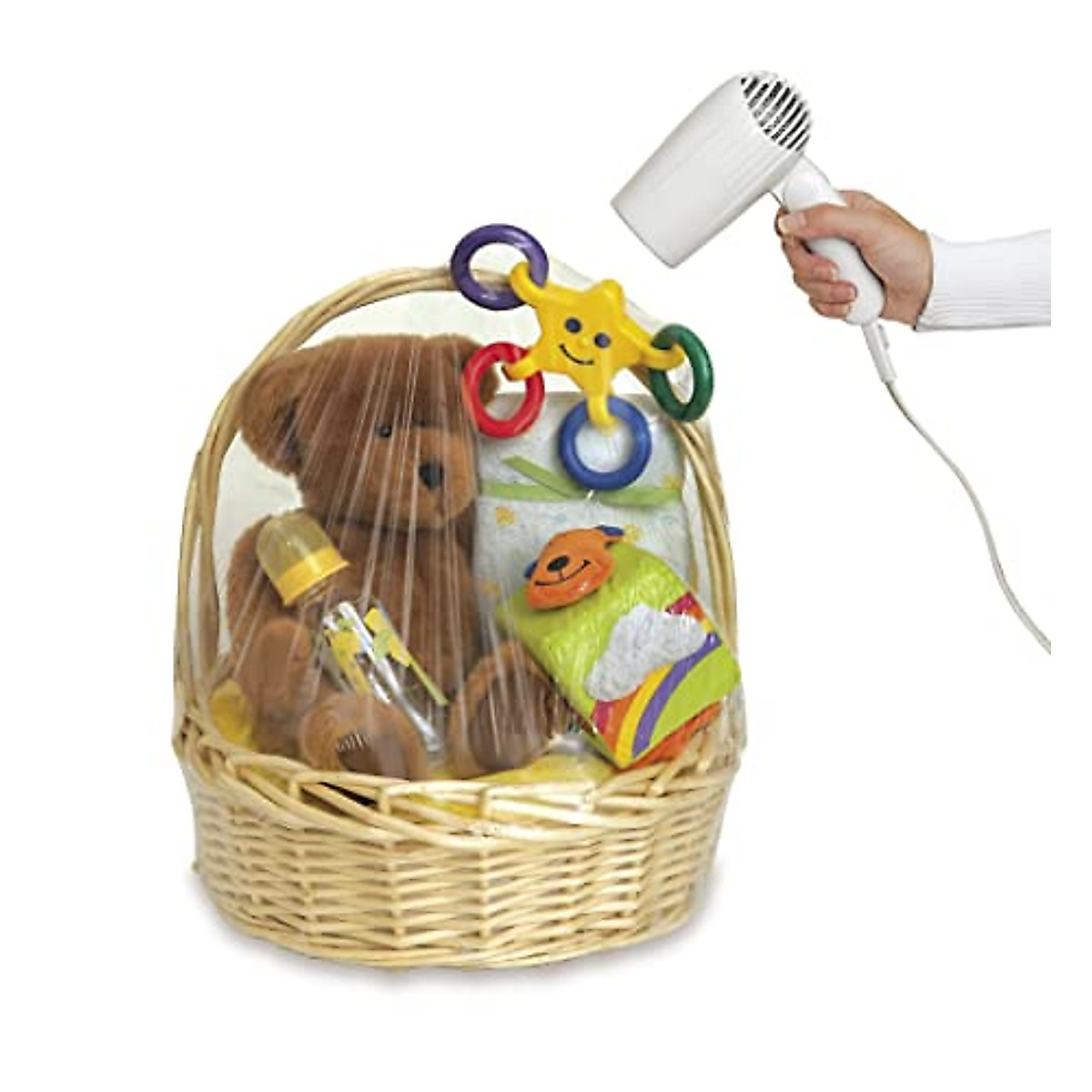 Clear Jumbo Shrink Wrap Cellophane Bag - 24" x 30" - Perfect for Gift Baskets, Birthday, Baby Shower, Bridal Shower & More (1 Roll)