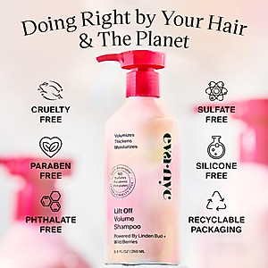 Eva NYC Lift Off Volume Shampoo, Moisture-Rich Volumizing Shampoo for Fine Hair, Daily Hair Shampoo for Thick and Full Locks, GMO-Free & Color-Safe Volumizing Hair Products, 8.8 oz