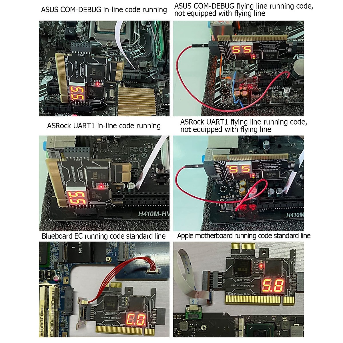 Jadeshay TL631 Pro Motherboard Analyzer Diagnostic Card, PCI Mini PCI-E LPC Motherboard Tester Debug Cards for Laptop Desktop