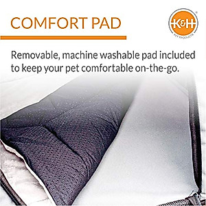 K&H Pet Products Travel Safety Carrier for Pets, Dog Crate For Car Gray/Black Medium 24 X 19 X 17 Inches