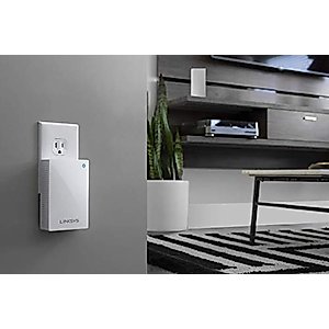 Linksys WHW0101P Velop Mesh WiFi Extender: Wall Plug-in, Wireless Range and Speed Booster for Velop Mesh Wi-Fi System, Single Outlet (White)