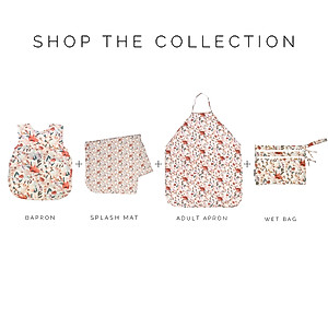 BapronBaby Peachy Dreams Wet Dry Bag - Waterproof Two Zipper Pockets - Reusable for Mealtime, Diapers, Stroller, Snacks, Swimsuits - Machine Washable - 11" x 9"