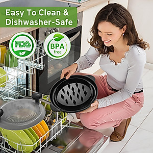 Eoaod Pro Chicken Shredder 10.8 inch, Large Chicken Breast Shredder Tool Twist, Meat Shredder Machine with Widened Anti Slip Mat Fix, Suitable for Pork, Beef, Dishwasher (Translucent Black)