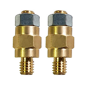 3/8"-16 Brass Stud Side Post Battery Terminal Bolt, Ampper Standard Battery Side Post Extender Stud Compatible with GM Post, Pack of 2