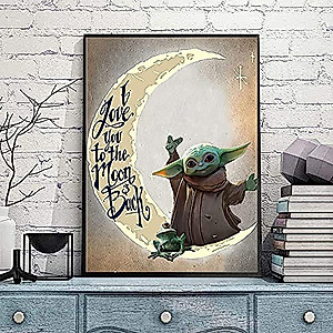 YIDUOART Diamond Painting Kits Yoda 5D DIY Diamond Painting Art Kits for Kids Adults, Full Drill Round Diamond Gem Art Kit Painting, Perfect for Home Wall Decor, 12 x 16 inch C